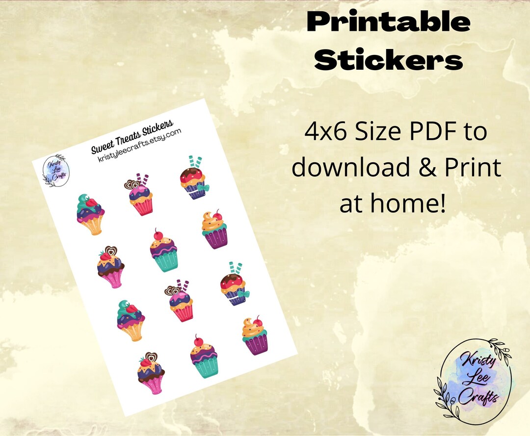 Printable 4x6 Sticker Sheet Digital Download Stickers, Printable ...