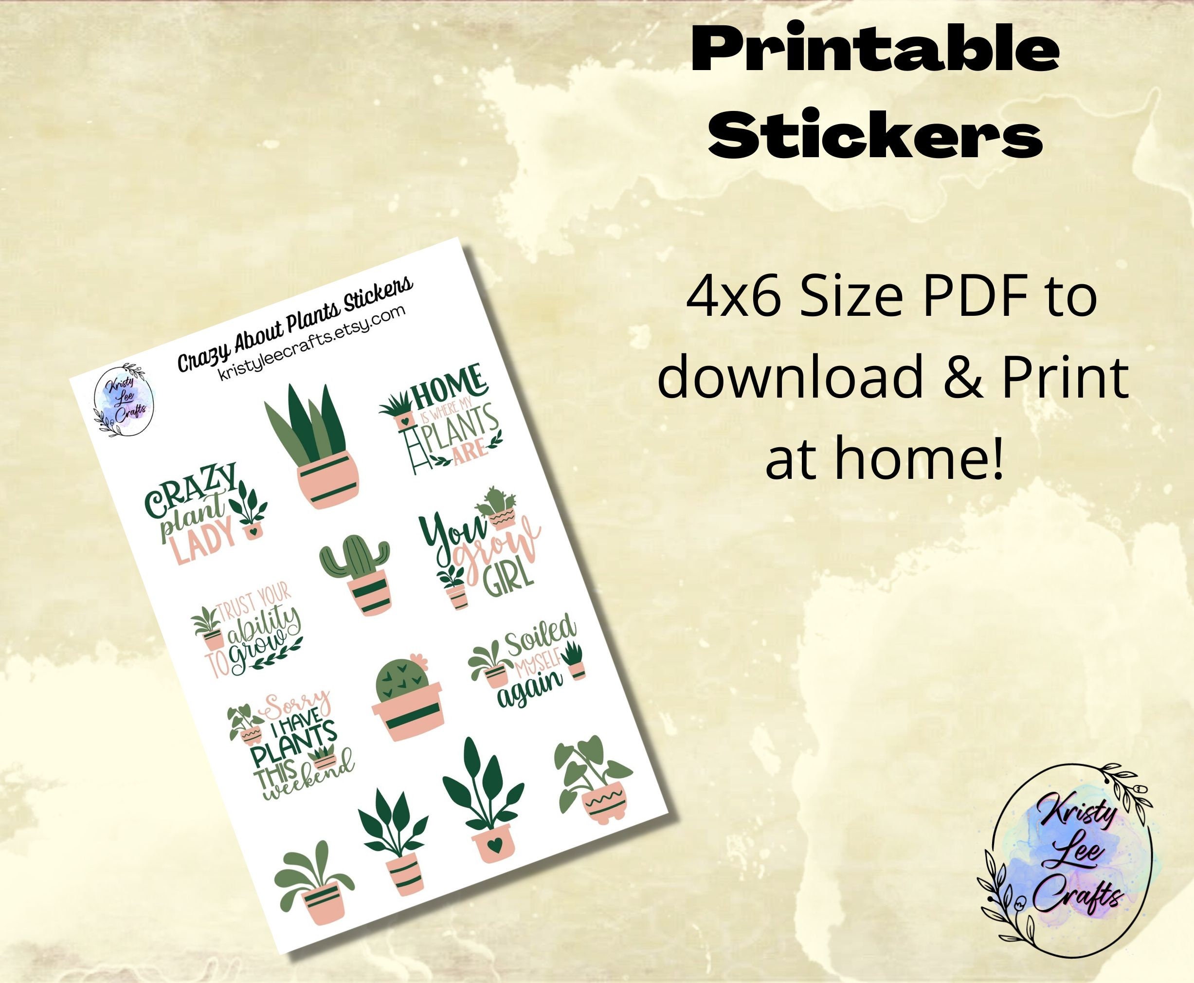 House Plant Printable Stickers Nature Themed Printable Singapore House Plant Printable Stickers Nature Themed Printable Singapore