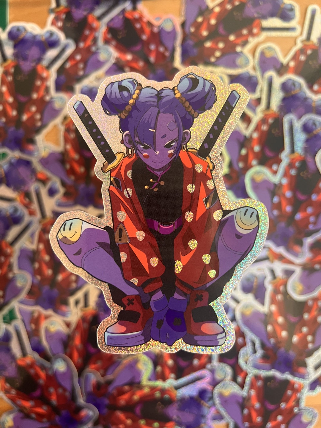 Katana Girl Sticker - Etsy