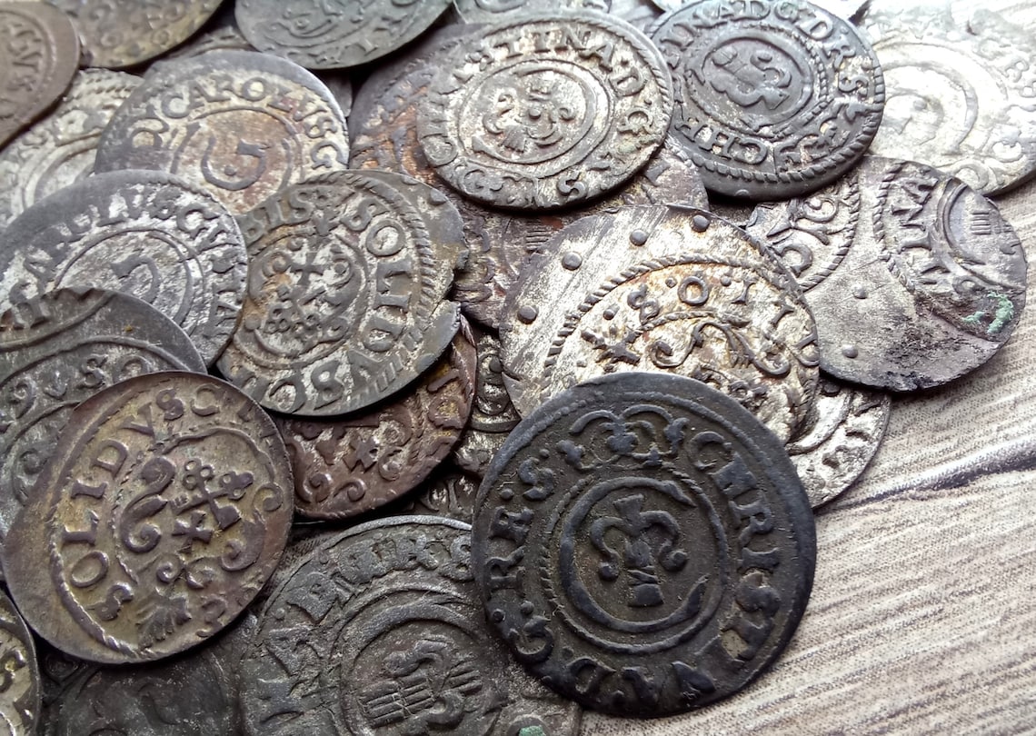 Medieval Silver Coin From a Hoard 1617-1679 European Coins | Etsy