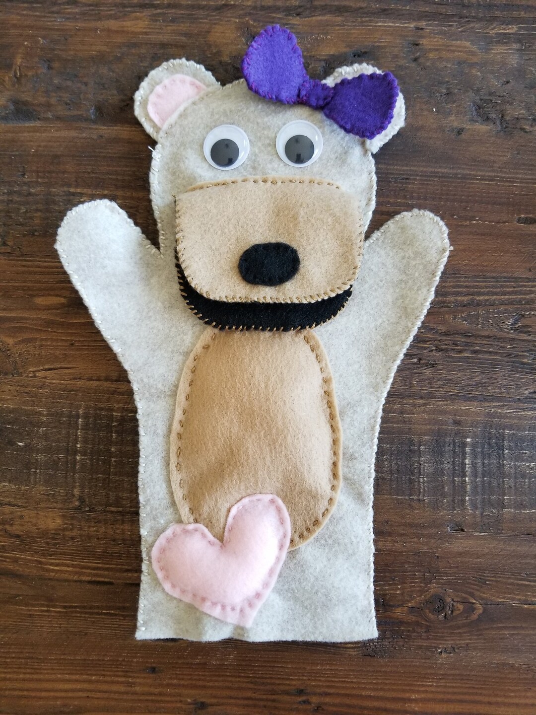 Bear Hand Puppet, Bear Puppet, Felt Hand Puppet, Kid's Christmas Gift ...
