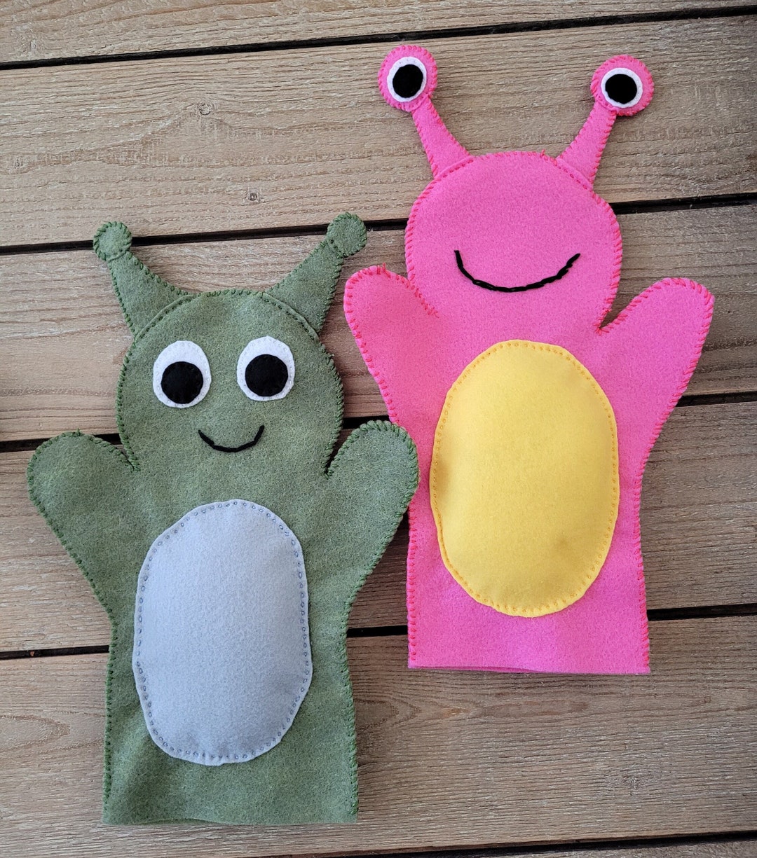 Alien Puppet and Book Set, Preschool Learning Toy, Monster Puppet ...