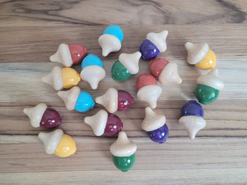 Acorn Sorting Set, Montessori Toy Rainbow Colors, Learning Toy for Kids ...