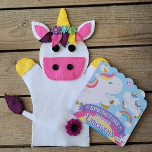 Unicorn Puppet, Puppet and Book Set, Gift for Toddler, Gift Under 20 ...