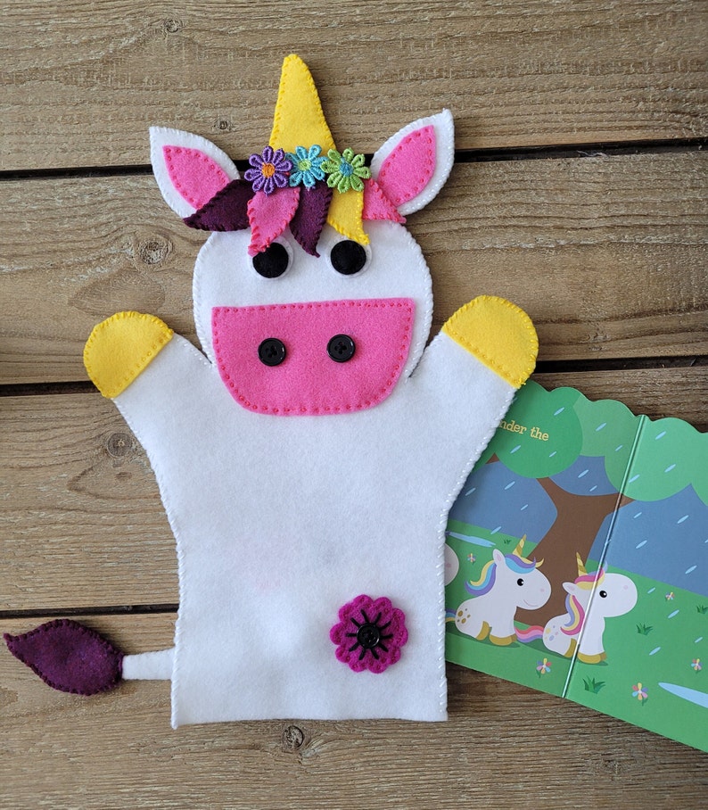 Unicorn Puppet, Puppet and Book Set, Gift for Toddler, Gift Under 20 ...