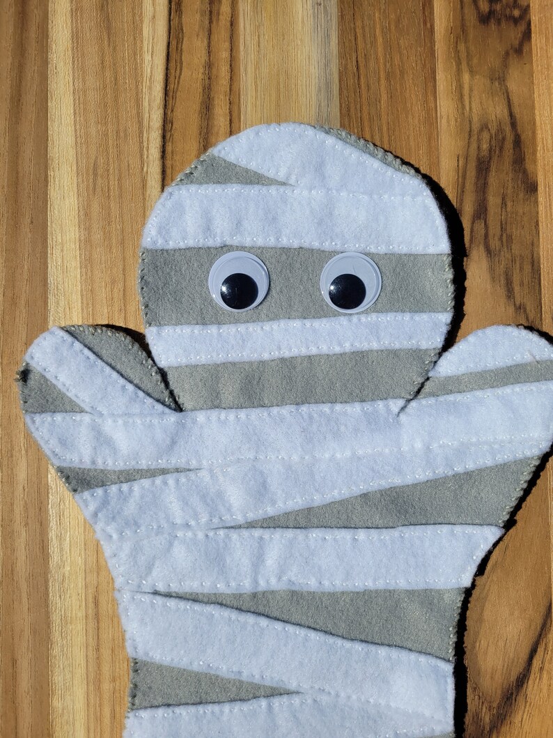 Mummy Puppet Halloween Puppet Spooky Season Boo Bag - Etsy