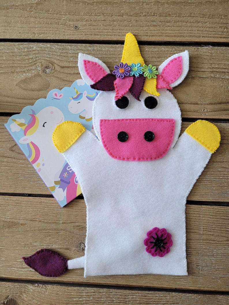 Unicorn Puppet, Puppet and Book Set, Gift for Toddler, Gift Under 20 ...