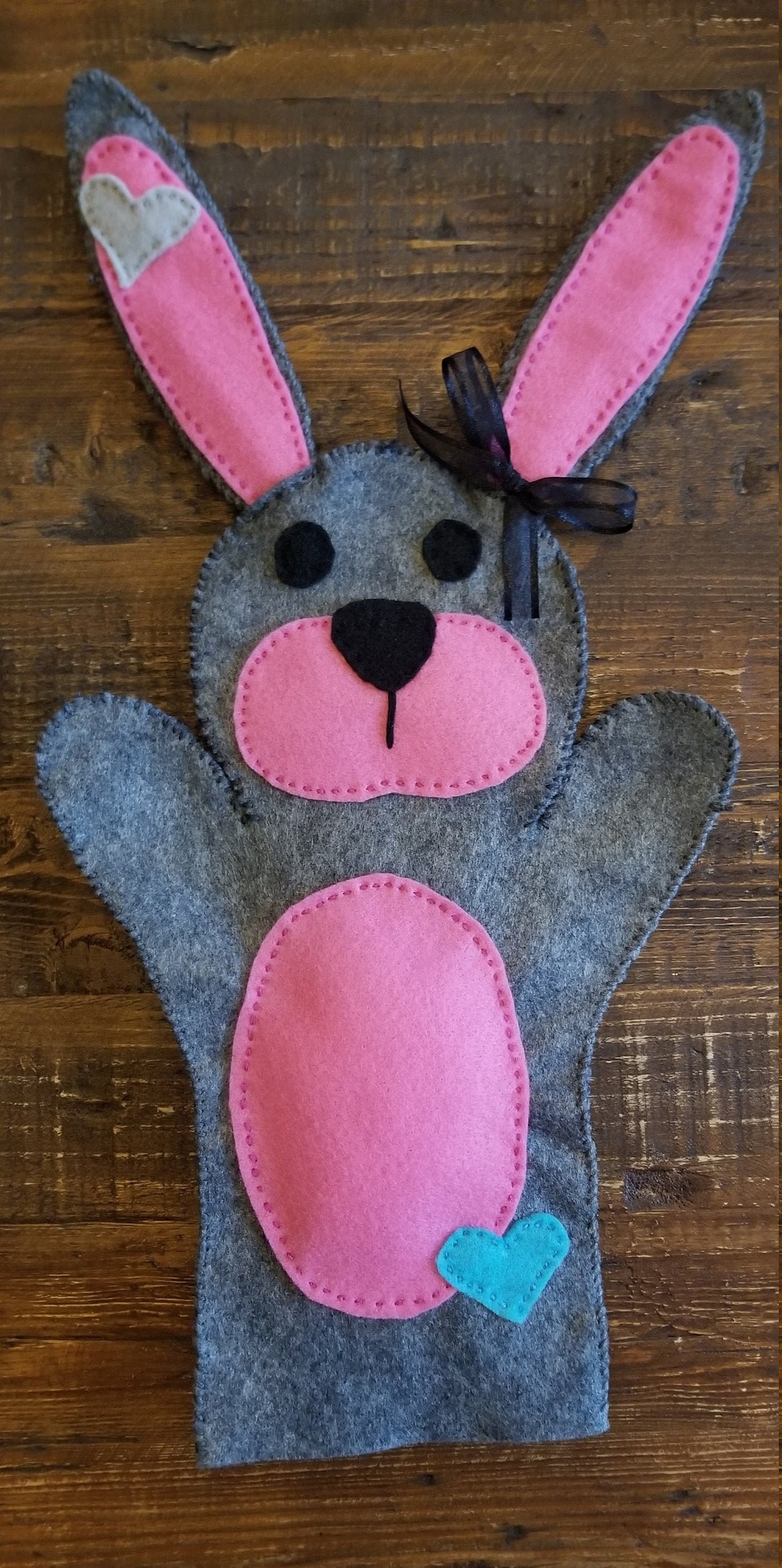 Easter Bunny Puppet Set, Rabbit Puppet, Basket Stuffer, Baby Shower ...