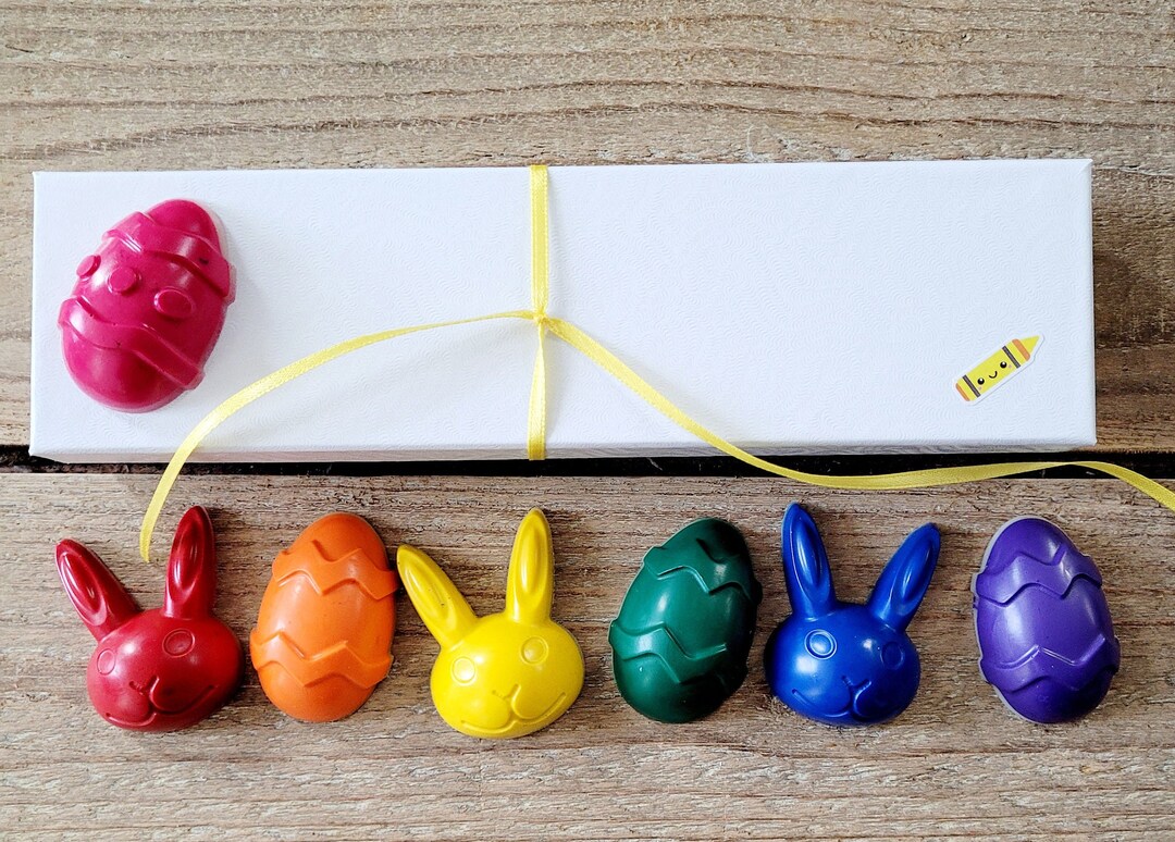 Easter Bunny & Egg Crayons, Non Toxic Art Supplies - Etsy