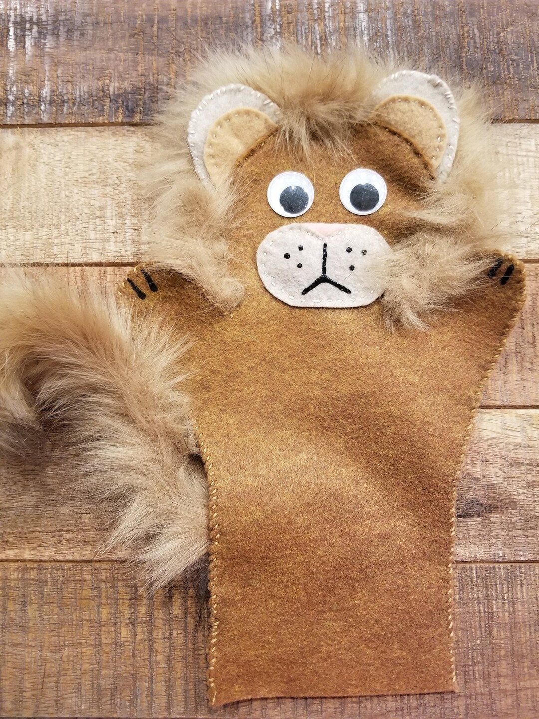 Lion Hand Puppet, Lion Puppet, Cat Puppet, Felt Puppet, Kid's Birthday ...