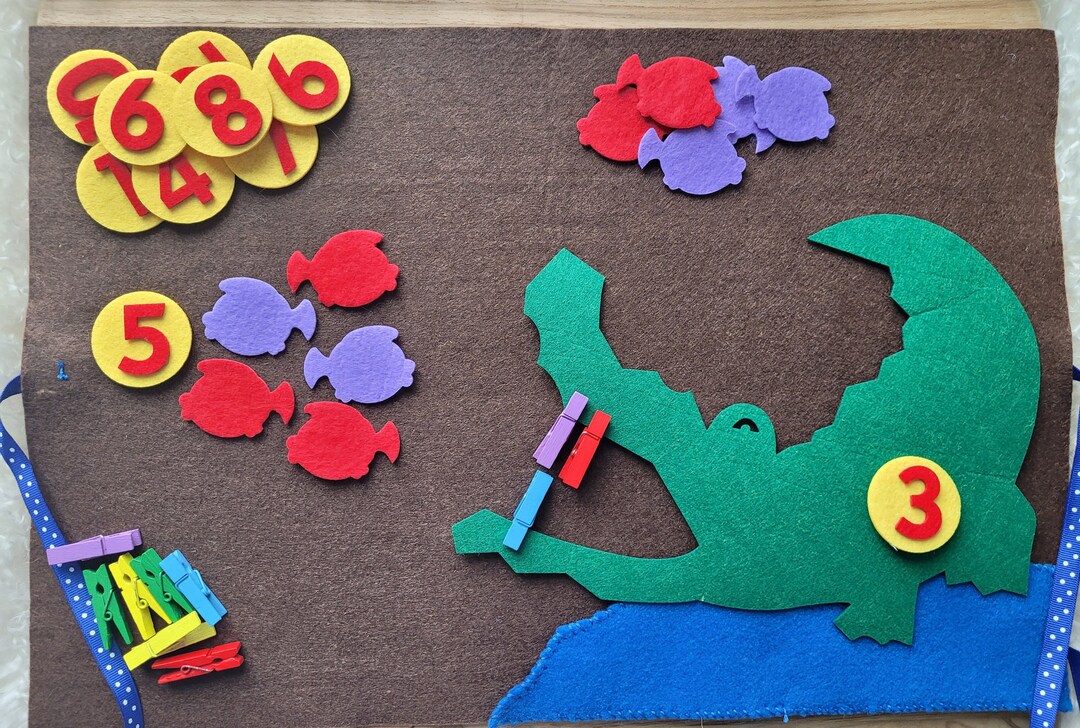 Crocodile Felt Board: Montessori Number Counting Game - Etsy
