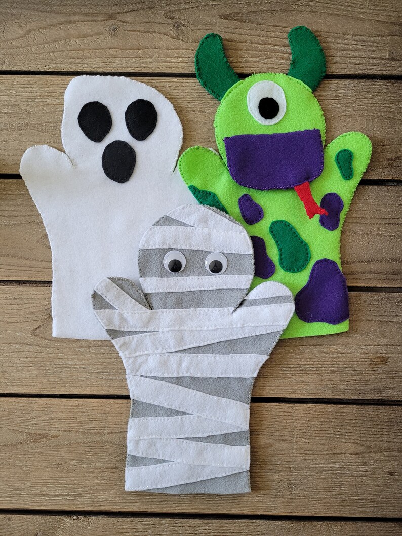 Mummy Puppet Halloween Puppet Spooky Season Boo Bag - Etsy