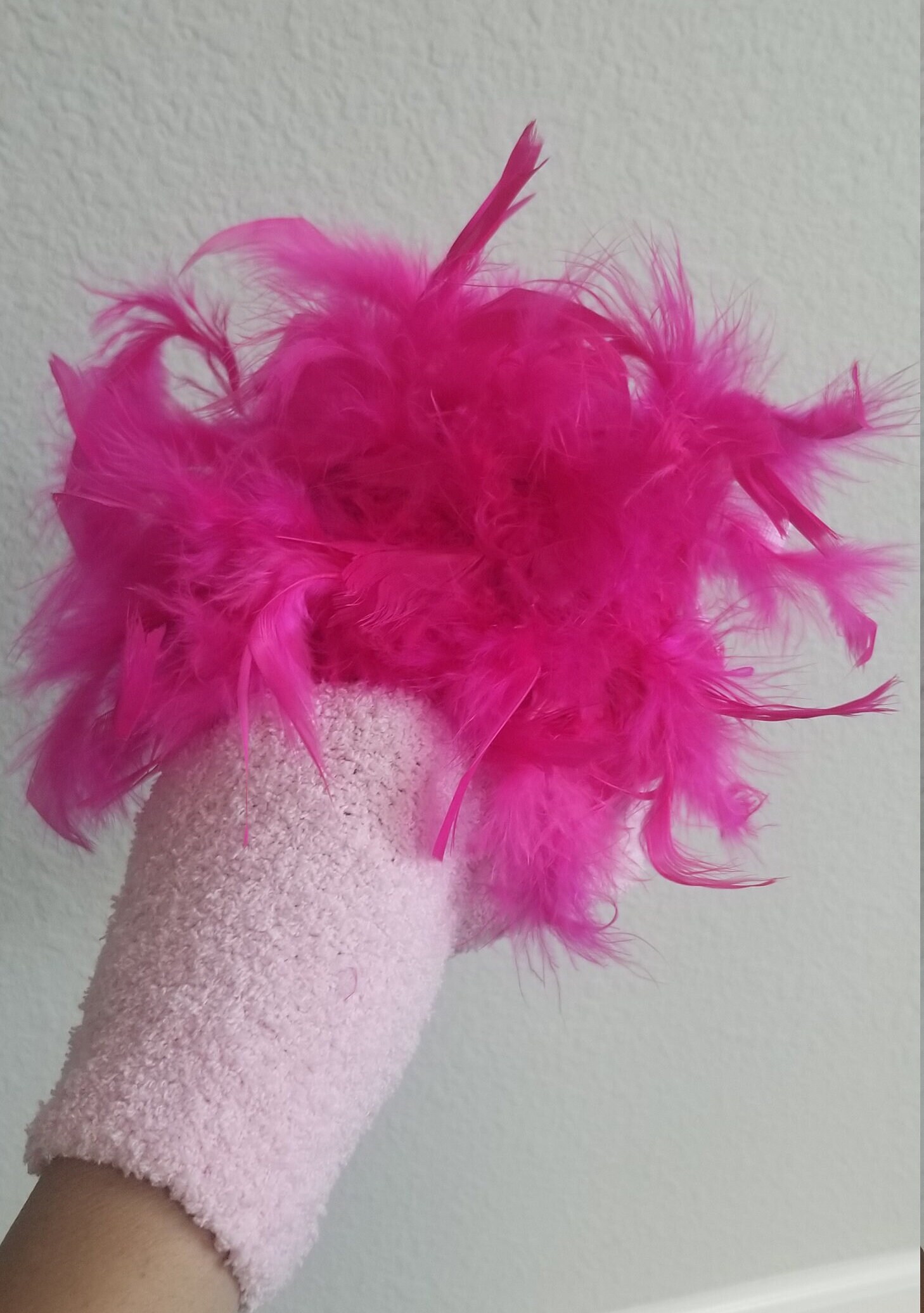 Fuzzy Sock Puppet Crazy Hair Puppet Girl Hand Puppet Pink | Etsy