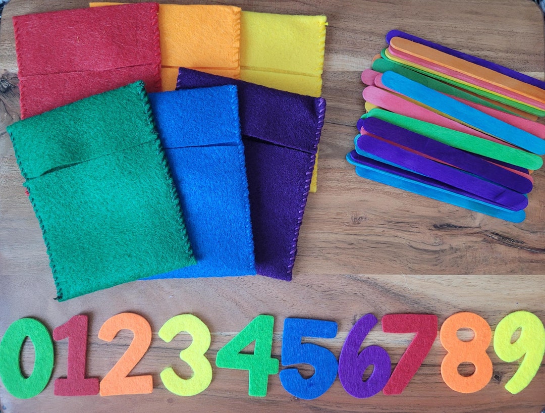 Preschool Number Game, Felt Math Board, Counting Busy Bag, Toddler ...