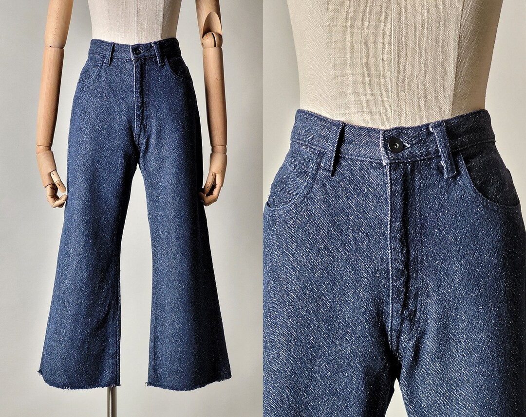 Auralee Silk Denim Wide Leg Jeans / 28" - Etsy