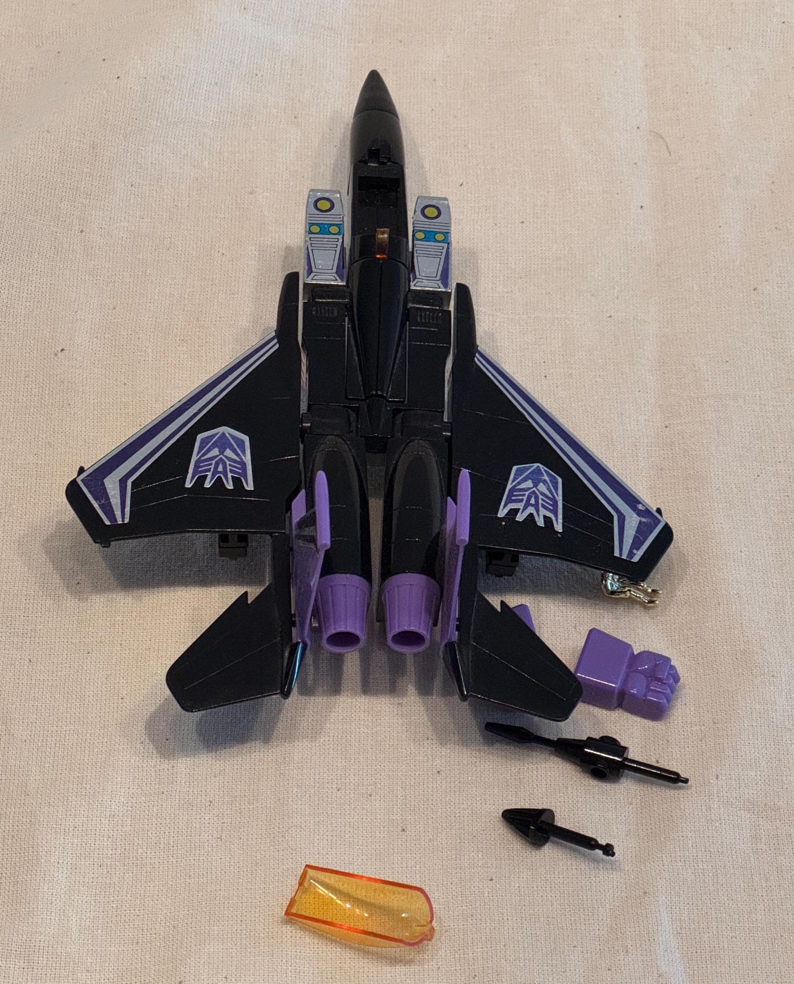 1984 Original Transformers Decepticon Skywarp F-15 Inomplete W/o Box ...