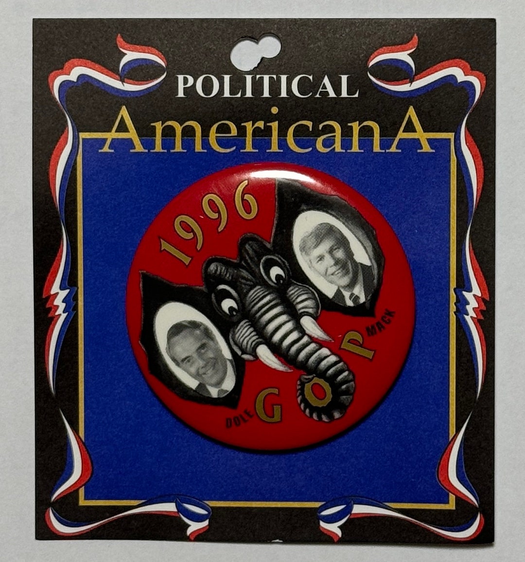 Rare 1996 Dole / Mack GOP Political Election Pinback Button bob Dole ...