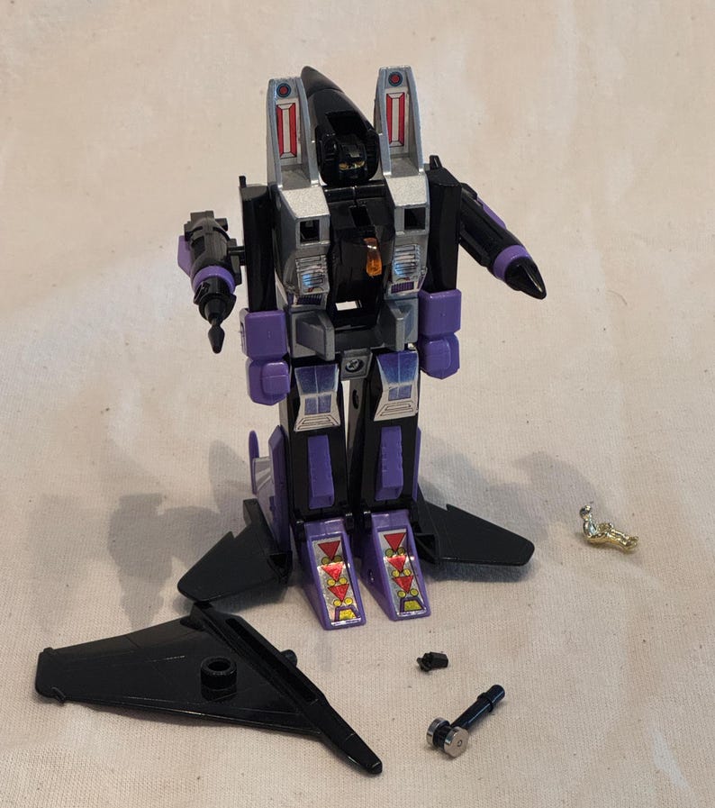 1984 Original Transformers Decepticon Skywarp F-15 Inomplete W/o Box ...