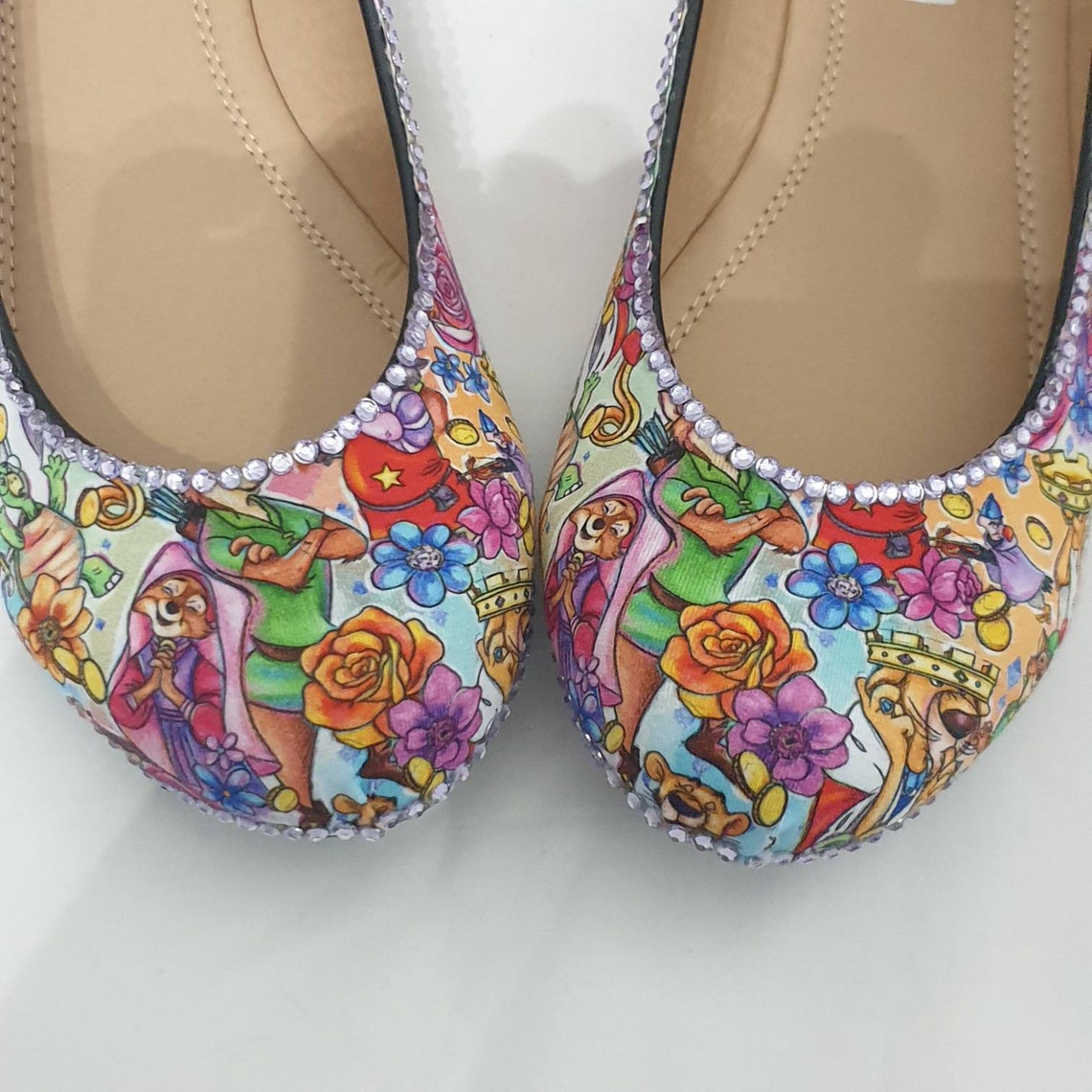Robin Hood Inspired Ballet Shoes Ladies Flat Shoes Choose Size Friar ...