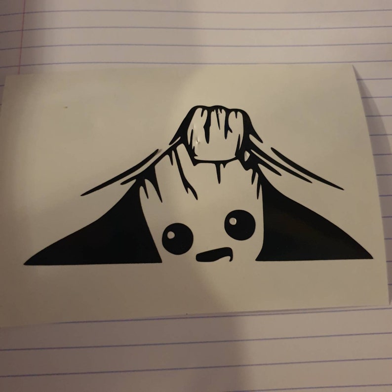 Baby Groot Peeking Groot Inspired Decal Vinyl Sticker | Etsy