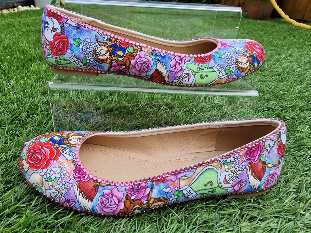 Ladies Custom Beauty and the Beast Sidekicks Dolly Shoes Flats - Etsy