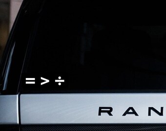 Equality Car Decal Sticker Equality is Greater Than Division LGBTQ ...