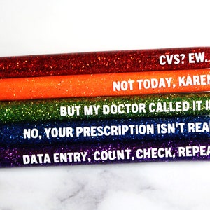 Pharmacy Phrase Glitter Pens - Retail Pharmacy Pens - Pharmacy ...