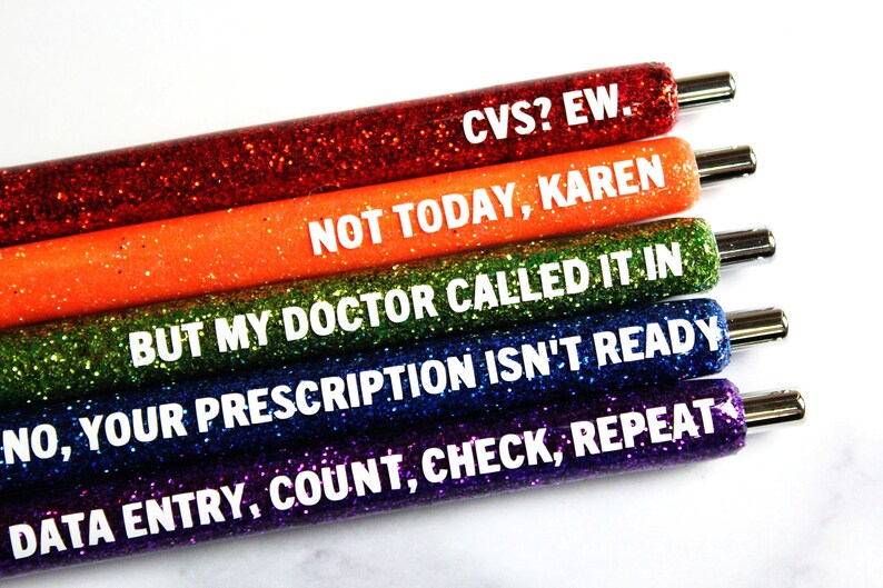 Pharmacy Phrase Glitter Pens - Retail Pharmacy Pens - Pharmacy ...