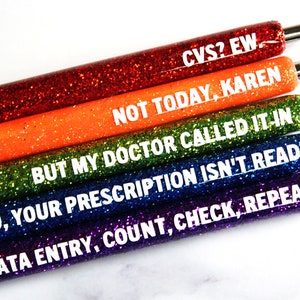 Pharmacy Phrase Glitter Pens - Retail Pharmacy Pens - Pharmacy ...