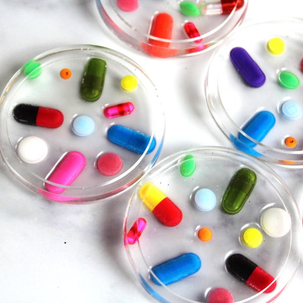 Pill Coaster - Etsy
