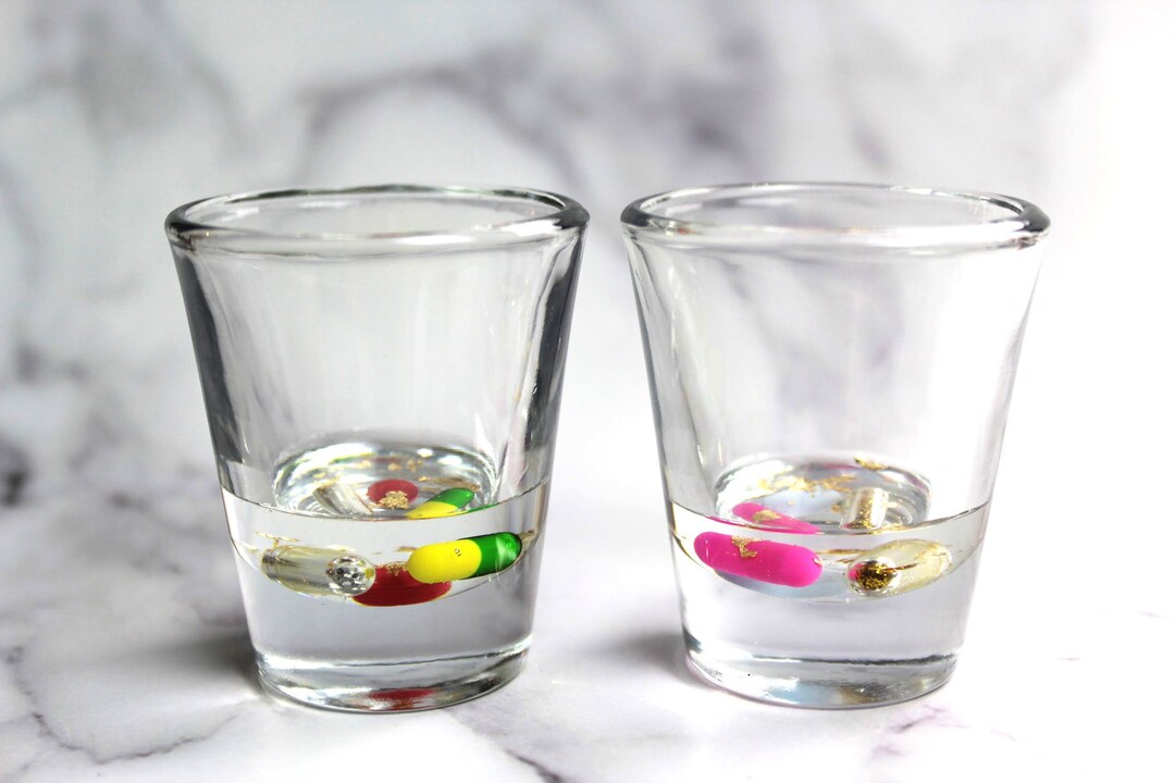 Pill Shot Glasses Set of Two - Etsy