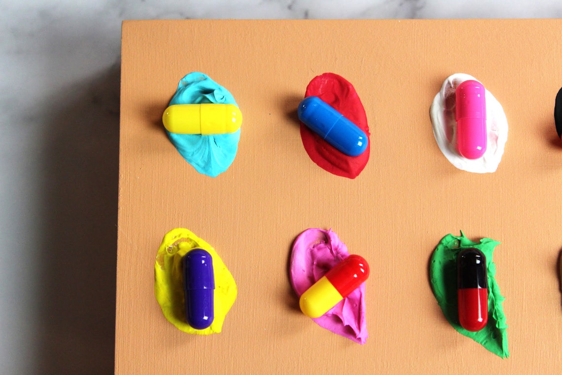 Pill Art Board Chill Pill Resin Art Canvas - Etsy