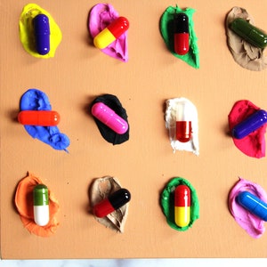 Pill Art Board - Chill Pill Resin Art Canvas - Etsy