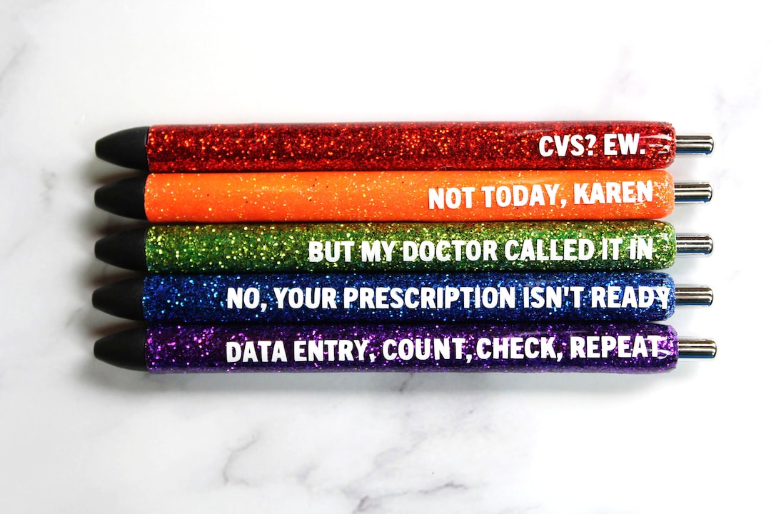 Pharmacy Phrase Glitter Pens - Retail Pharmacy Pens - Pharmacy ...