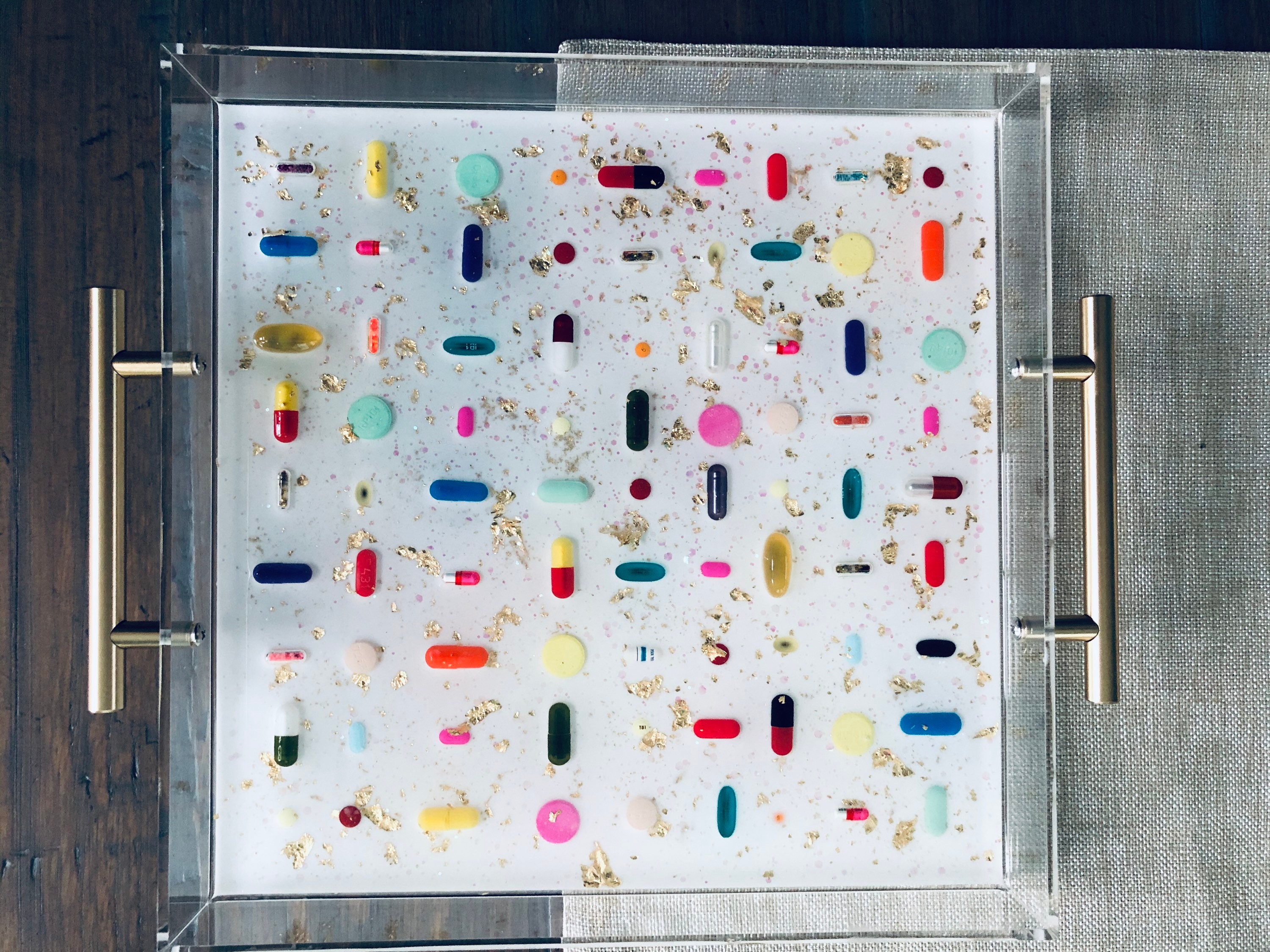 12x12 Pill Decorative Tray | Etsy