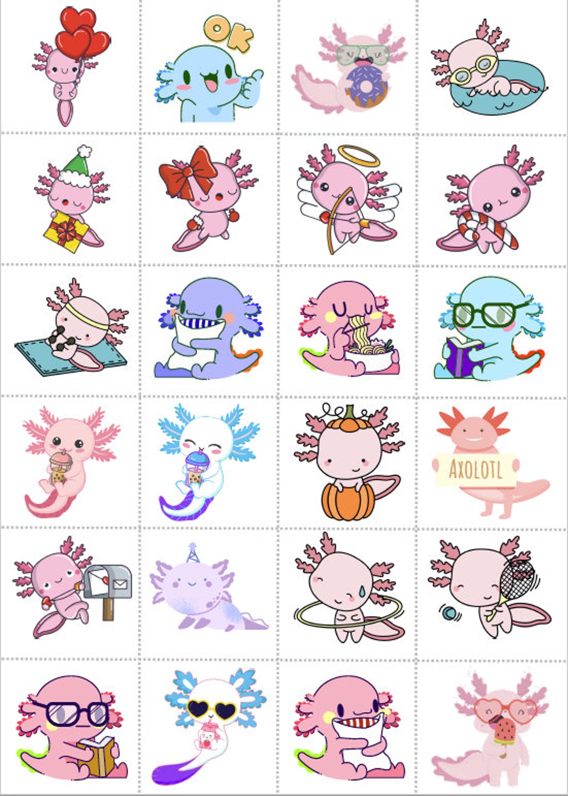 Axolotl Bingo Printable, Instant Download, Parties, 2024 Girl Scout ...
