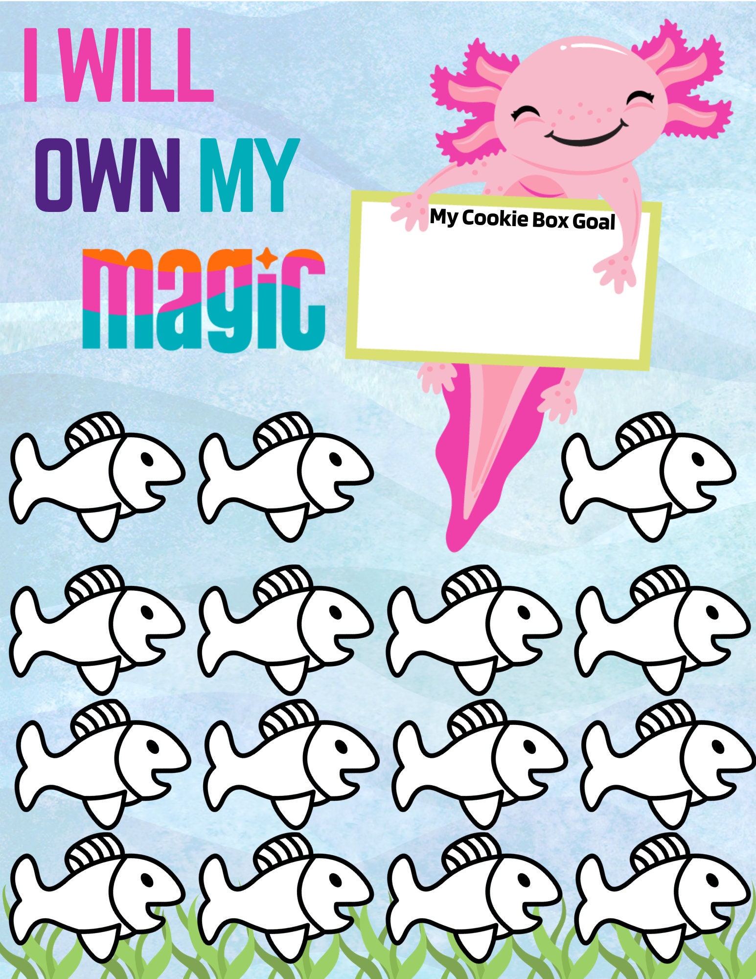 2024 Girl Scout Cookie Mascot Sales Goal Tracker, Printable, Instant ...