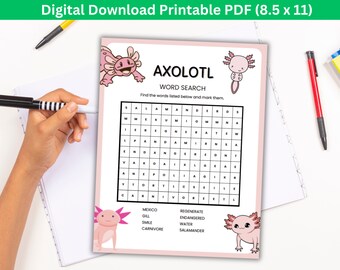 Axolotl Bingo Printable, Instant Download, Parties, 2024 Girl Scout ...
