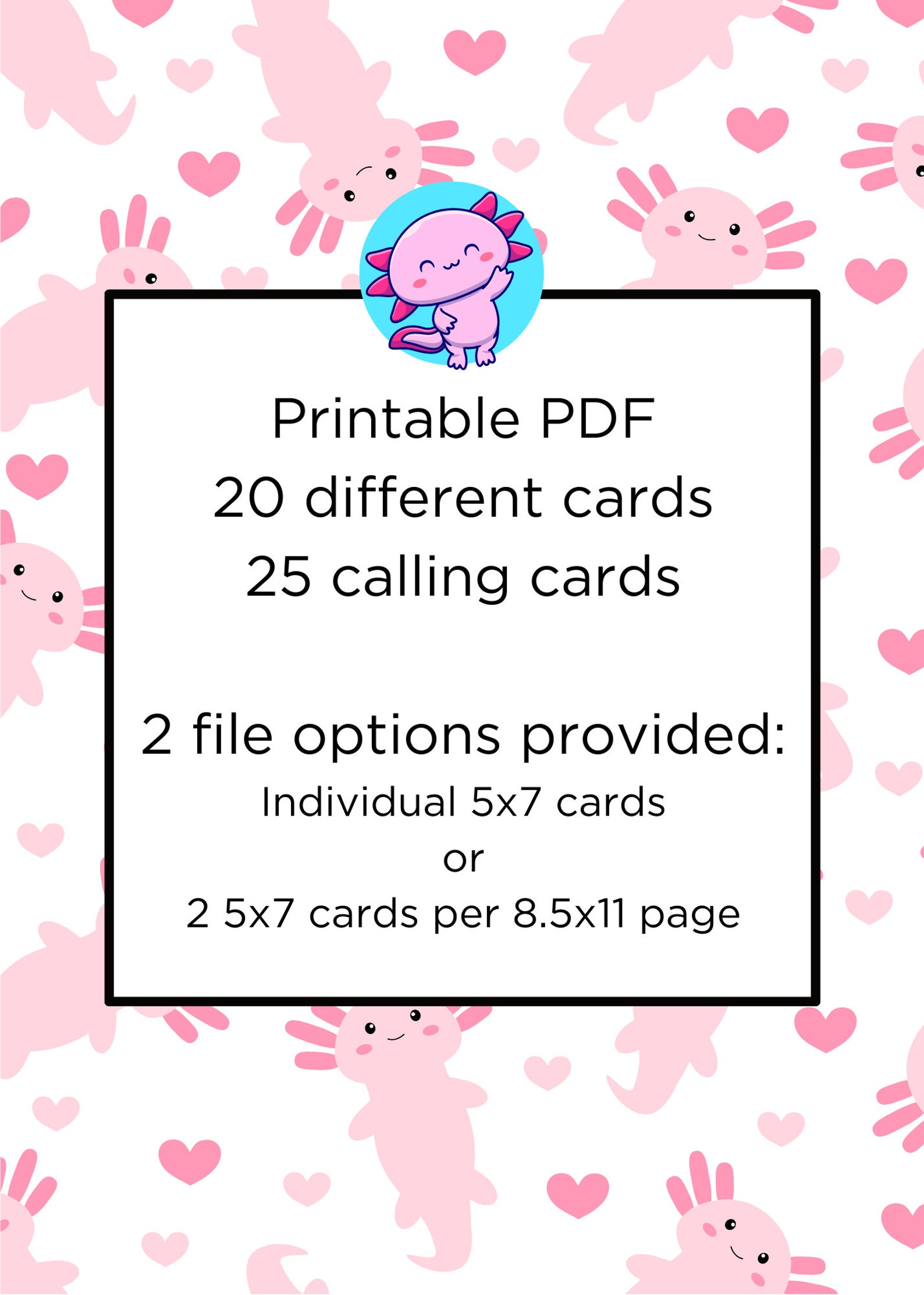 Axolotl Bingo Printable, Instant Download, Parties, 2024 Girl Scout ...