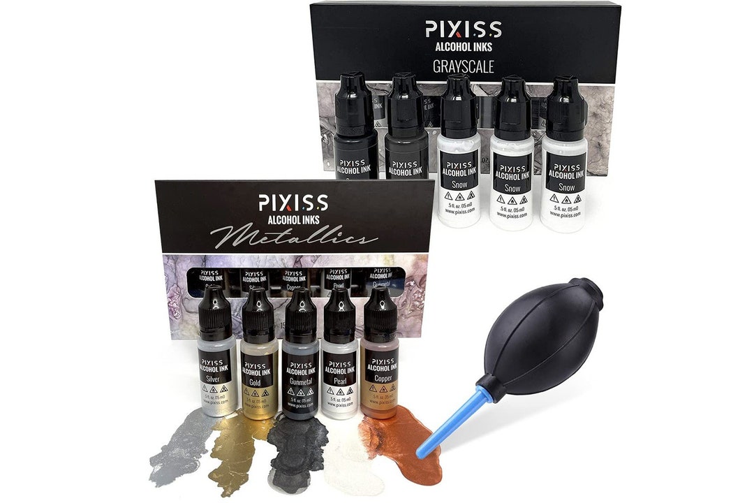 Metallic Alcohol Ink Set 5 Metal Color Alcohol-based Inks for Epoxy ...