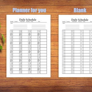 Printable 15 Minute Daily Planner Portrait Layout Blank Planner-5 Am to ...