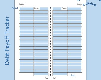 Debt Countdown Printable Template - Etsy