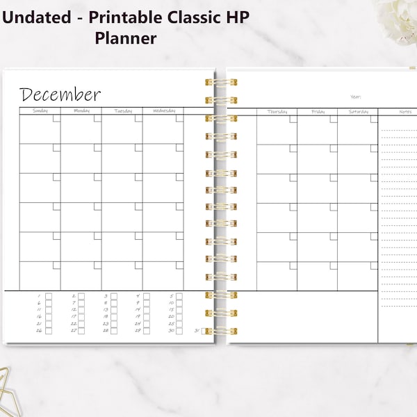 Two Page Calendar - Etsy