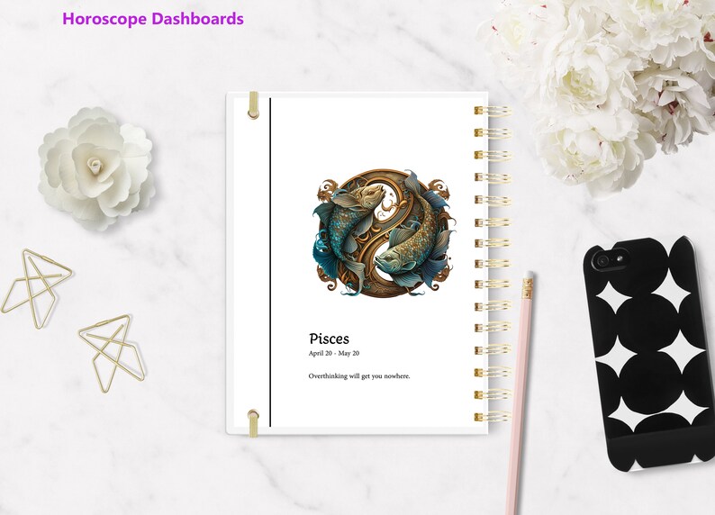 Printable Horoscope Dashboards - Personal, Personal Wide, A6, Classic ...
