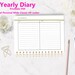 Printable Yearly Overview Diary in Personal, Personal Wide, Classic HP ...