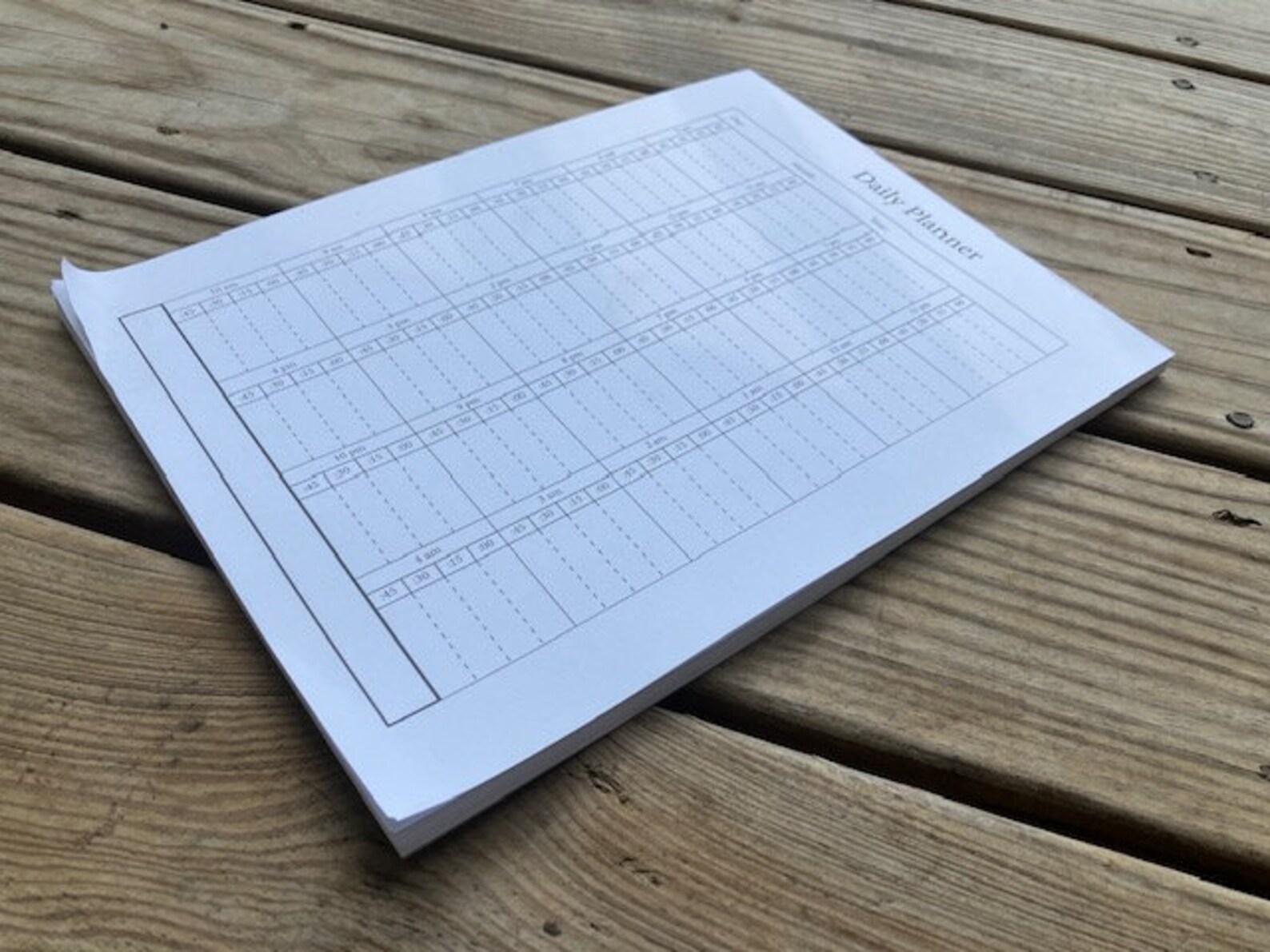 15 Minute Daily Planner Notepad: 24-hour Schedule, Letter/tabloid - Etsy