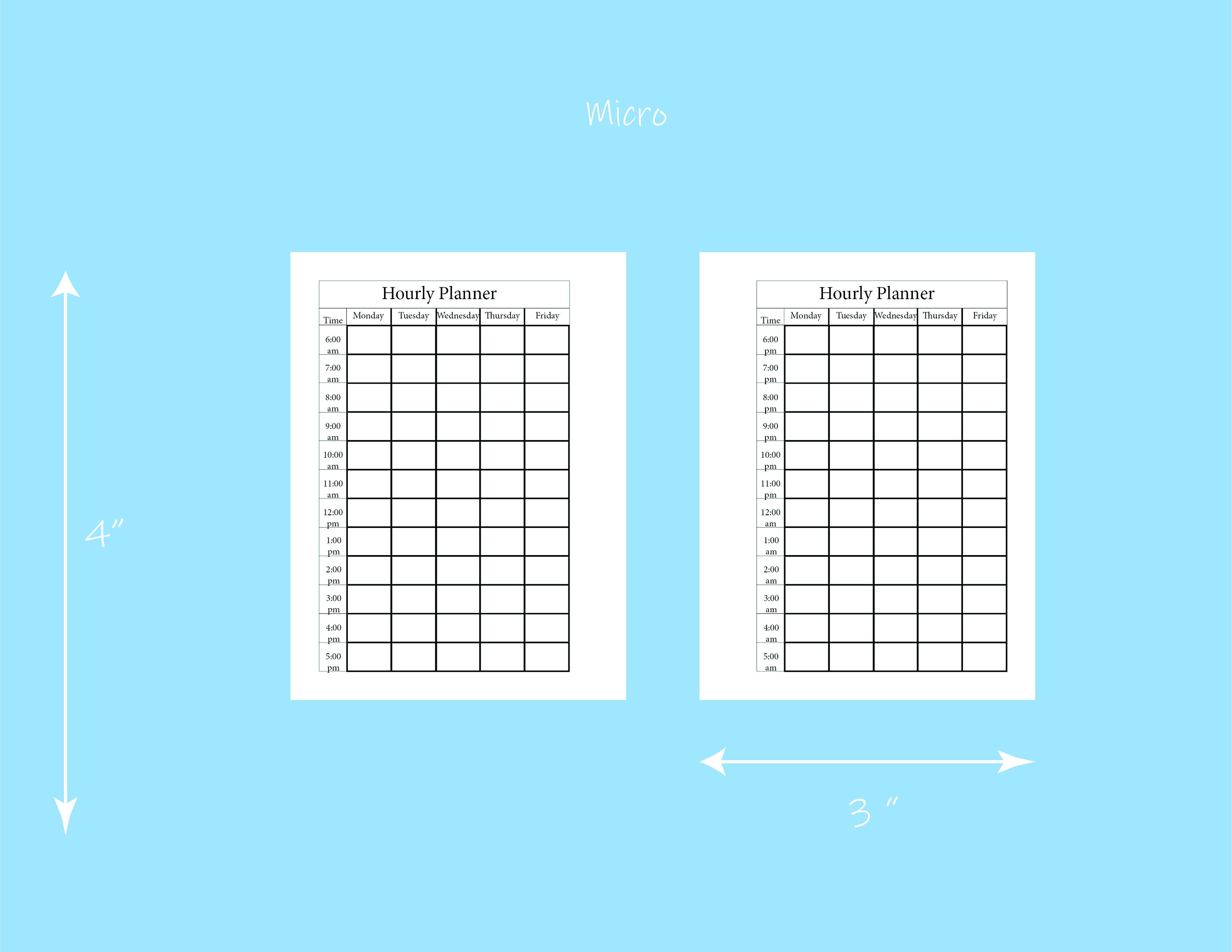 Printable Daily Planner Micro Happy Planner, Printable Undated Day ...