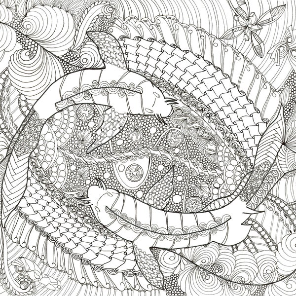 Fish Zentangle - Etsy