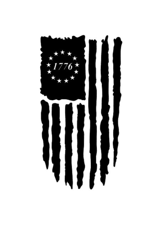 1776 Betsy Ross Distressed American Flag Vinyl Cut Out Sticker | Etsy