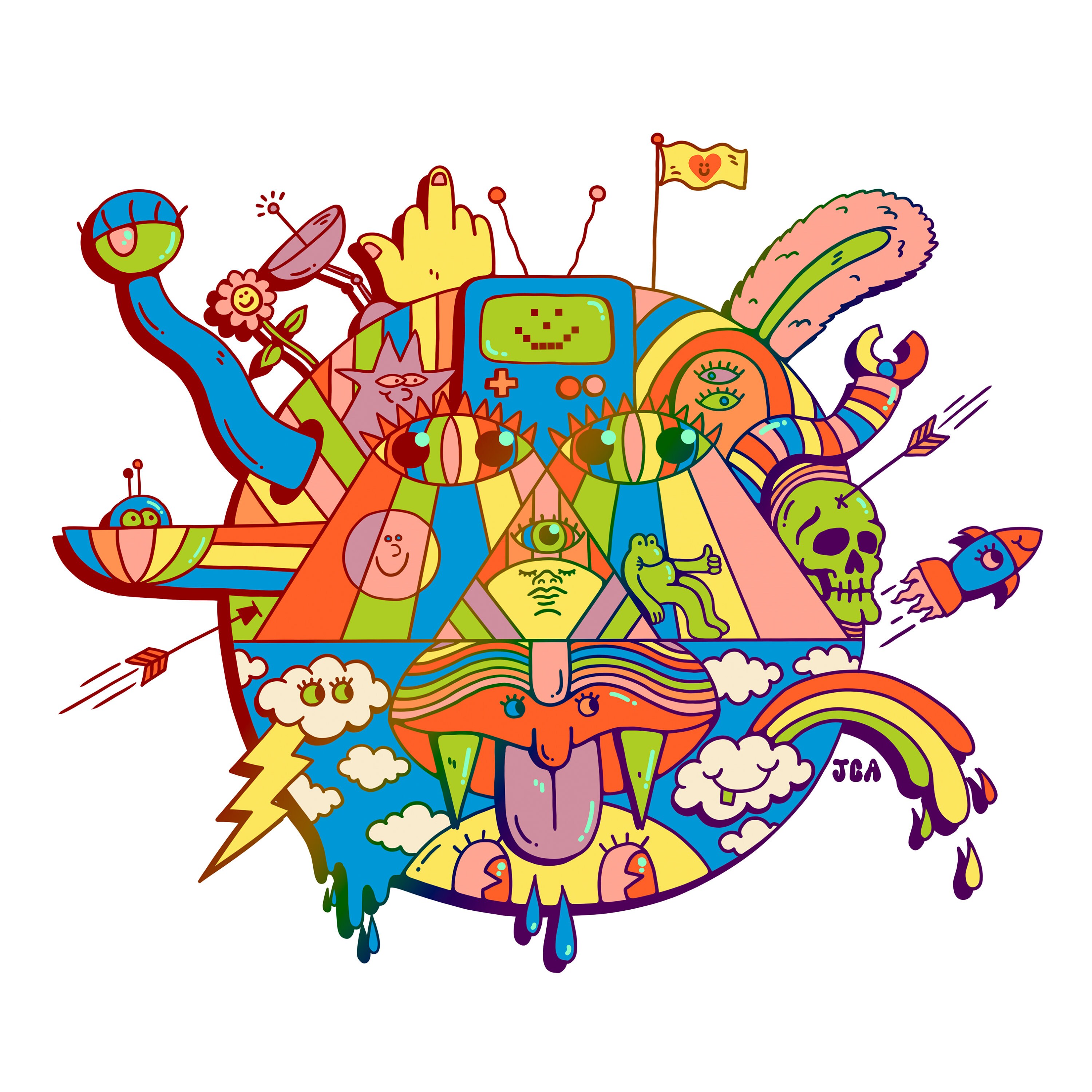 Bonkers - Art Print (11” X 11”) - Etsy